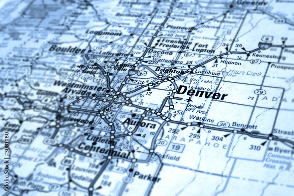 map of denver Stock Photo | Adobe Stock