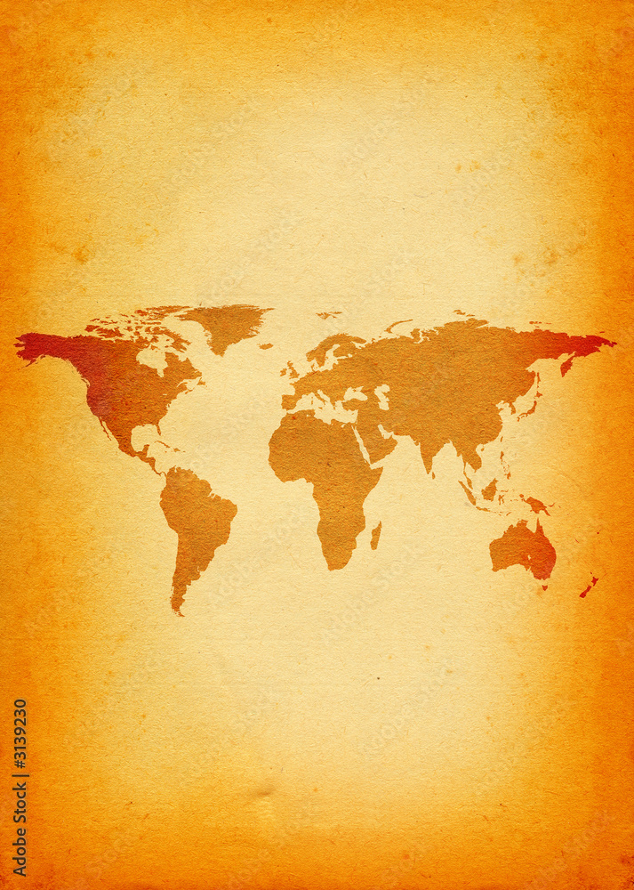 Photo & Art Print world map - vertical, kmit