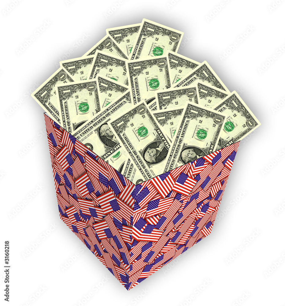 Box of money Stock Illustration | Adobe Stock