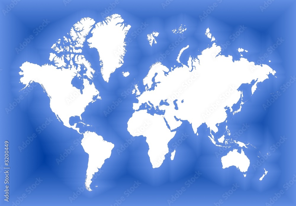 map of the world on blue gradient background Stock Photo | Adobe Stock