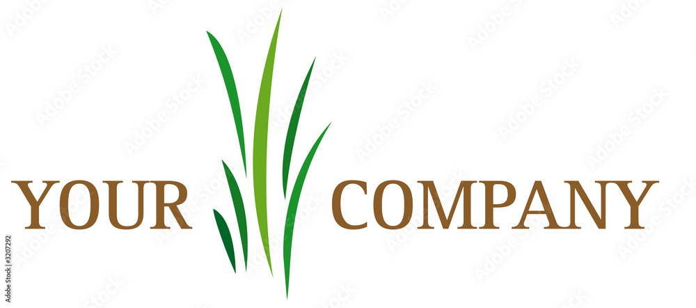 logo mit wiese oder gras Stock Photo | Adobe Stock
