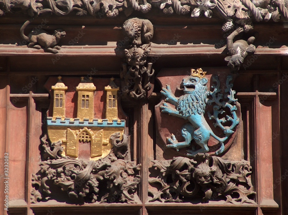 prag, altstadt rathaus, wappen von prag und böhmen Stock Photo | Adobe ...