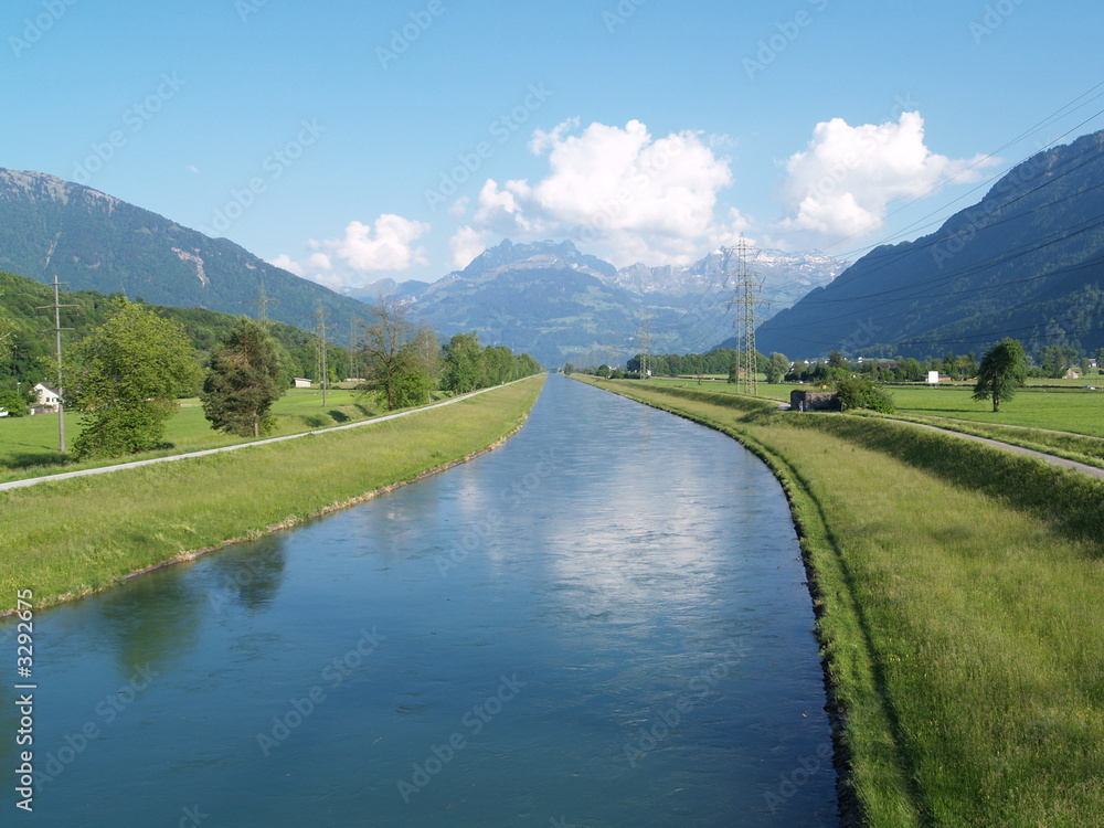 canal du linth... Stock Photo | Adobe Stock