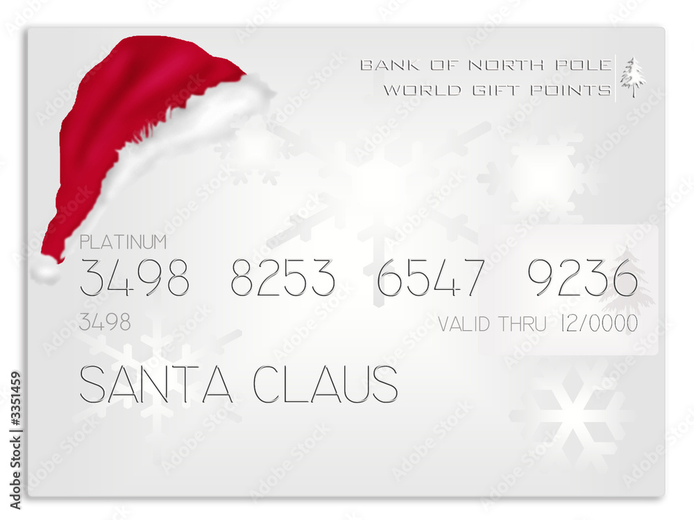 customized credit card for santa claus! Stock Photo | Adobe Stock