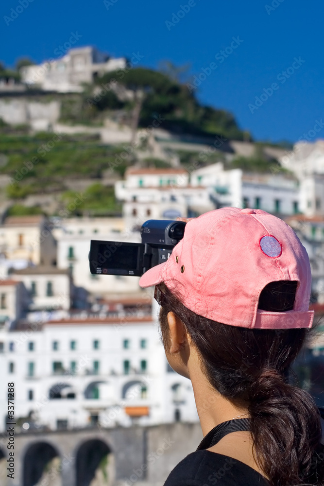 tourist shooting video Stock Photo | Adobe Stock