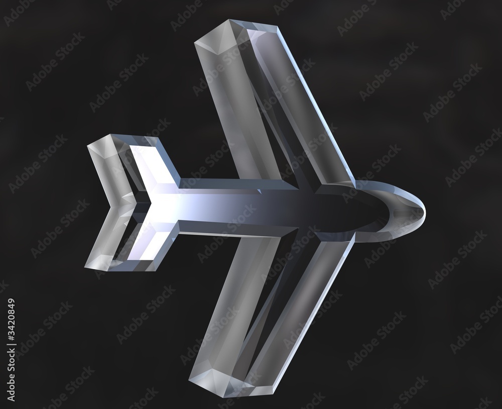 simbolo aereo aereoplano plane in vetro Stock Photo | Adobe Stock