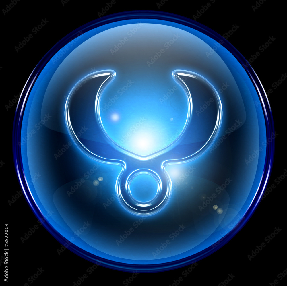 taurus zodiac button icon Stock Photo | Adobe Stock