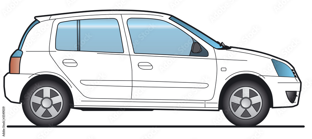 Compact Car - Layout for presentation - vector Stock Illustration ...