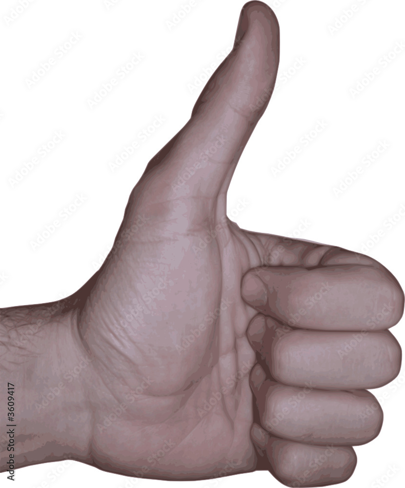 Vettoriale Stock mano con pollice alzato | Adobe Stock