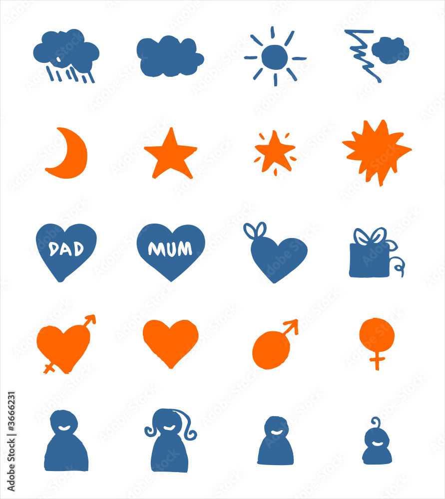 pictos symboles Stock Vector | Adobe Stock