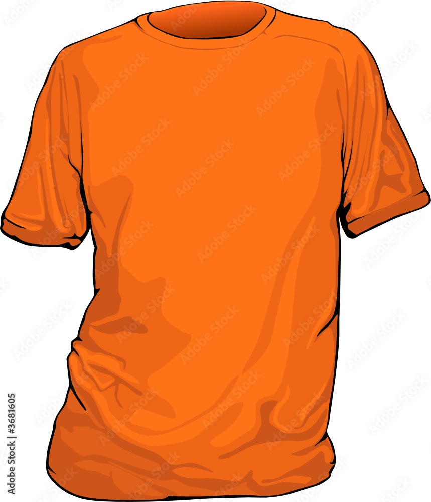 Orange T-shirt Stock Vector | Adobe Stock
