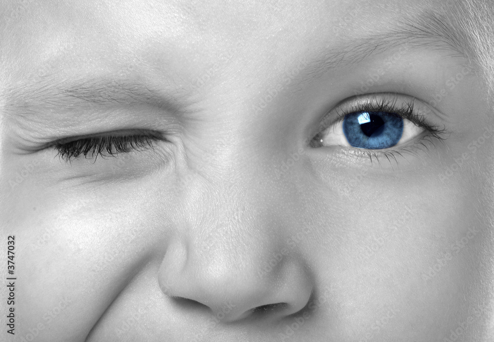 smiling blue eyes are talking something Stock Photo | Adobe Stock