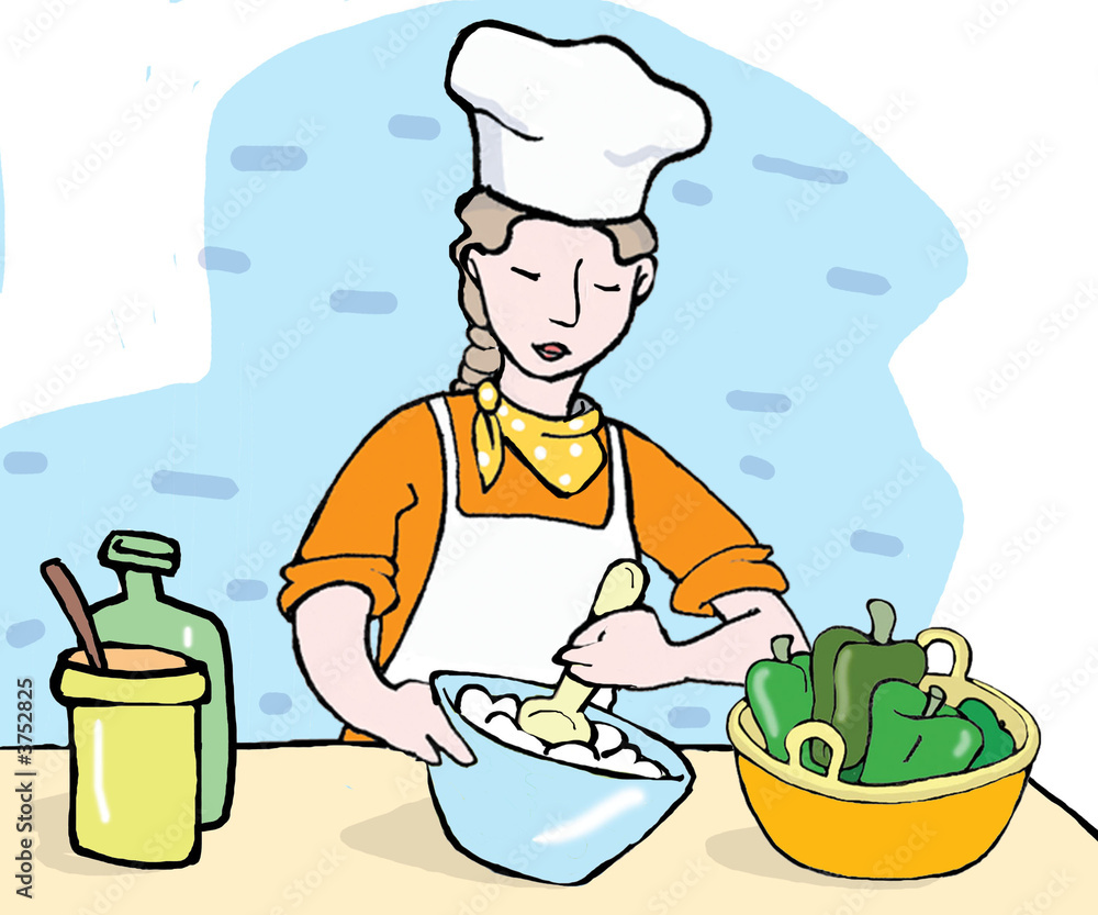 cocinera Stock Illustration | Adobe Stock
