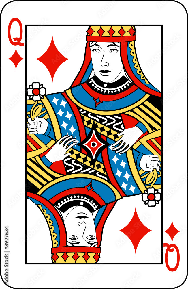 Queen Of Diamonds Playing Card