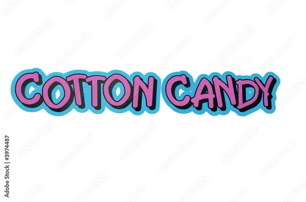isolated Cotton Candy Sign Stock Photo | Adobe Stock