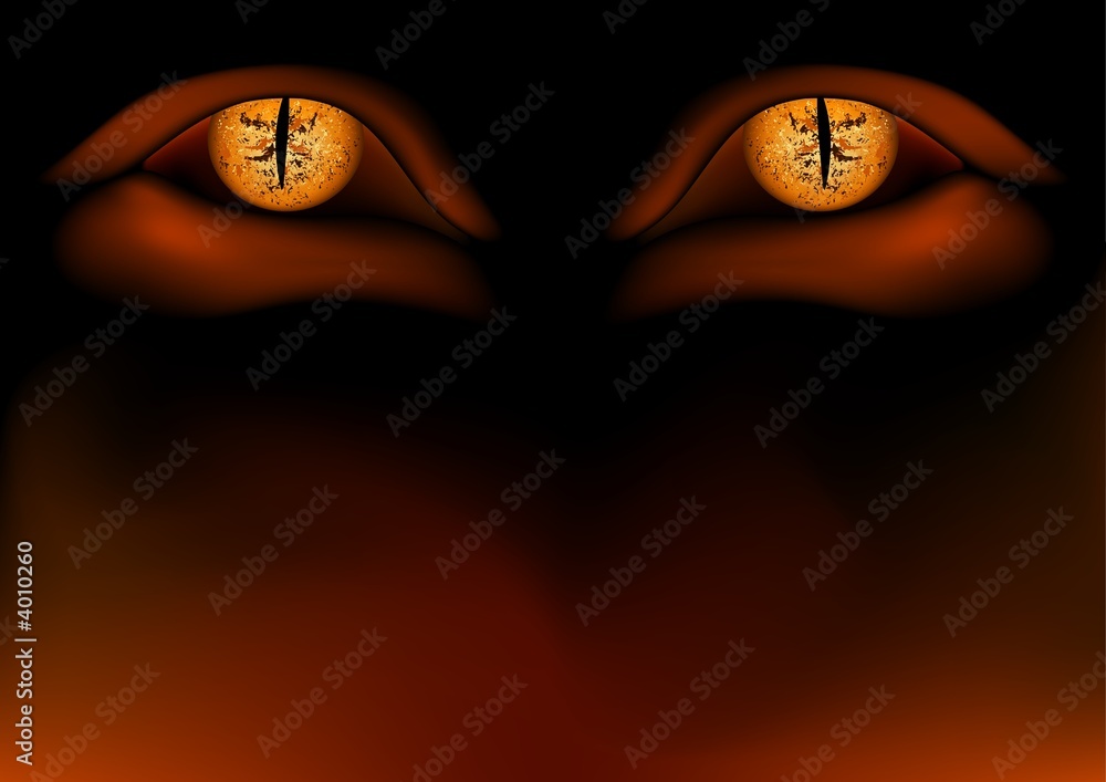 Daemon Eyes - Detailed illustration as background Stock Illustration ...