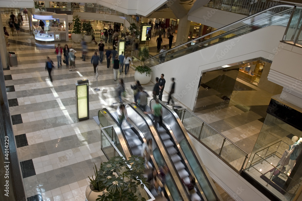 Electric Stairs in Shopping Center Stock Photo | Adobe Stock