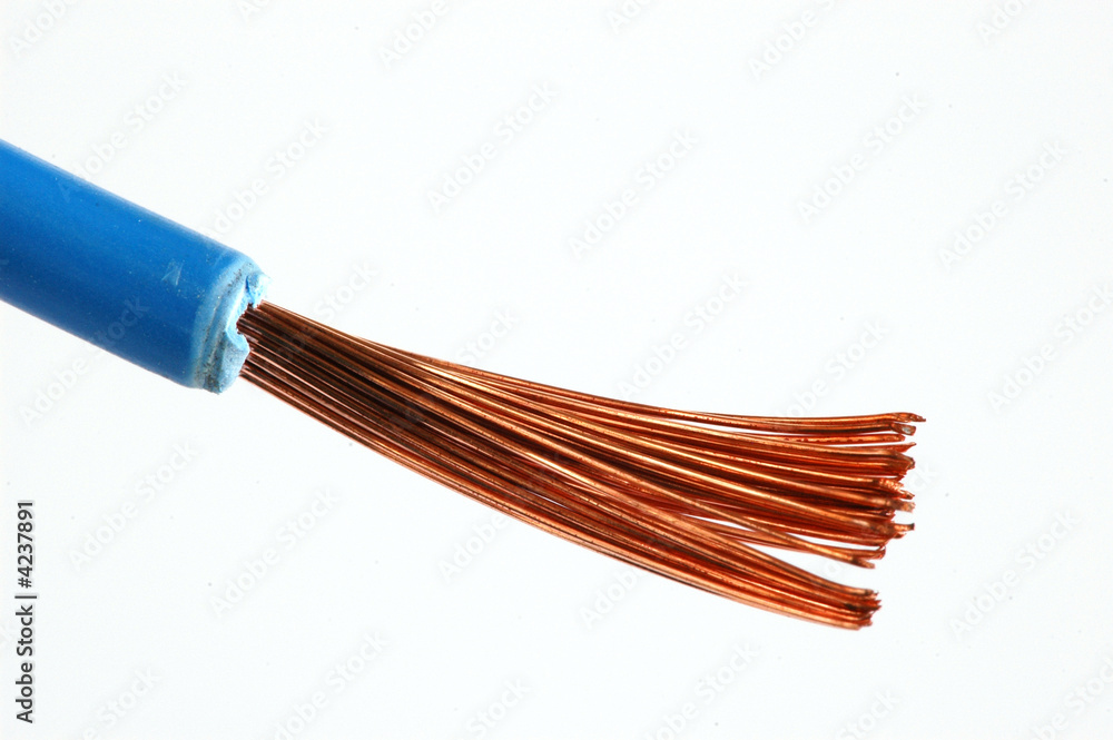 Cable electrico azul foto de Stock | Adobe Stock