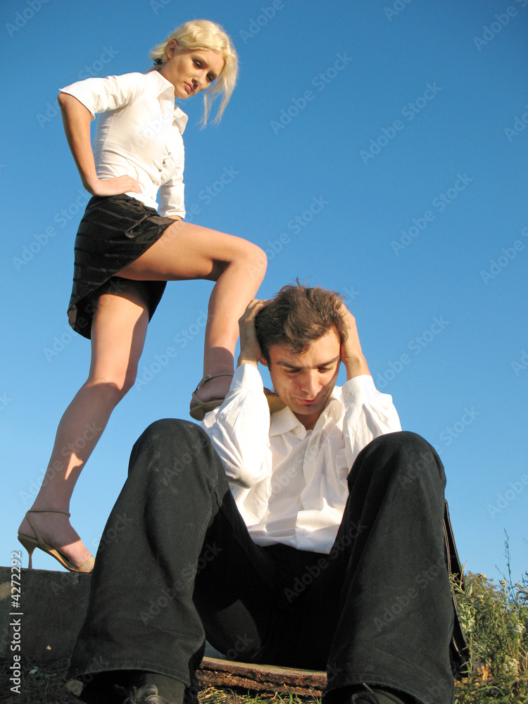 lady boss and subordinate man Stock Photo | Adobe Stock
