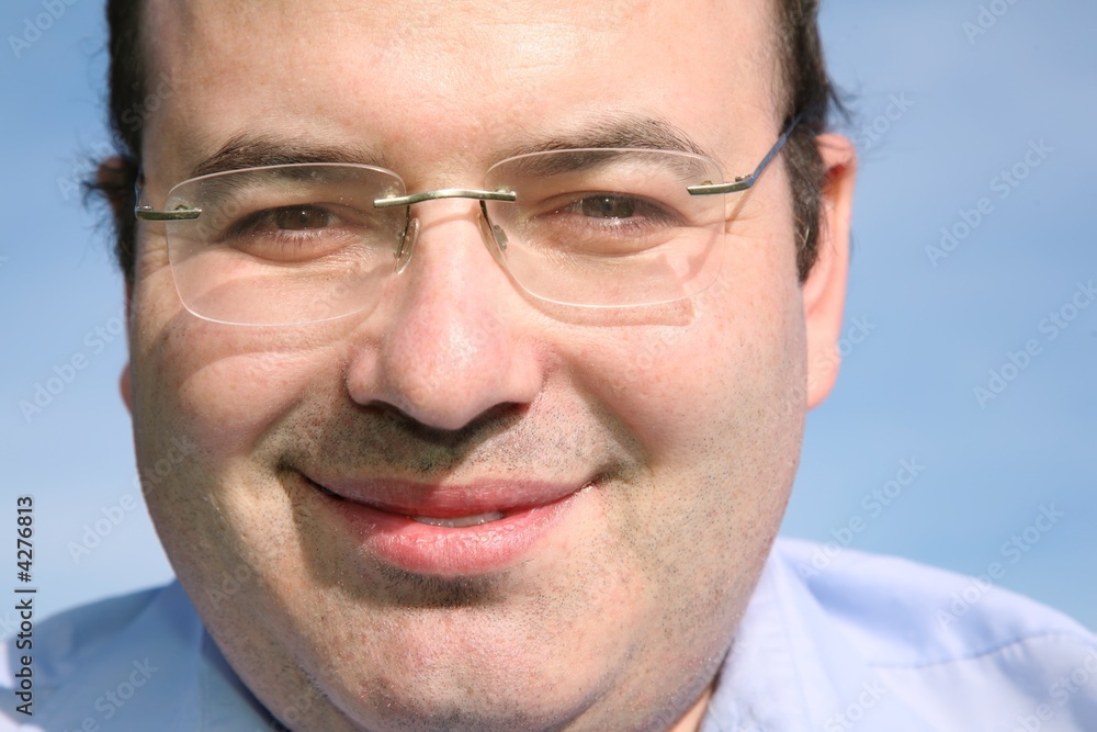 fat man face Stock Photo | Adobe Stock