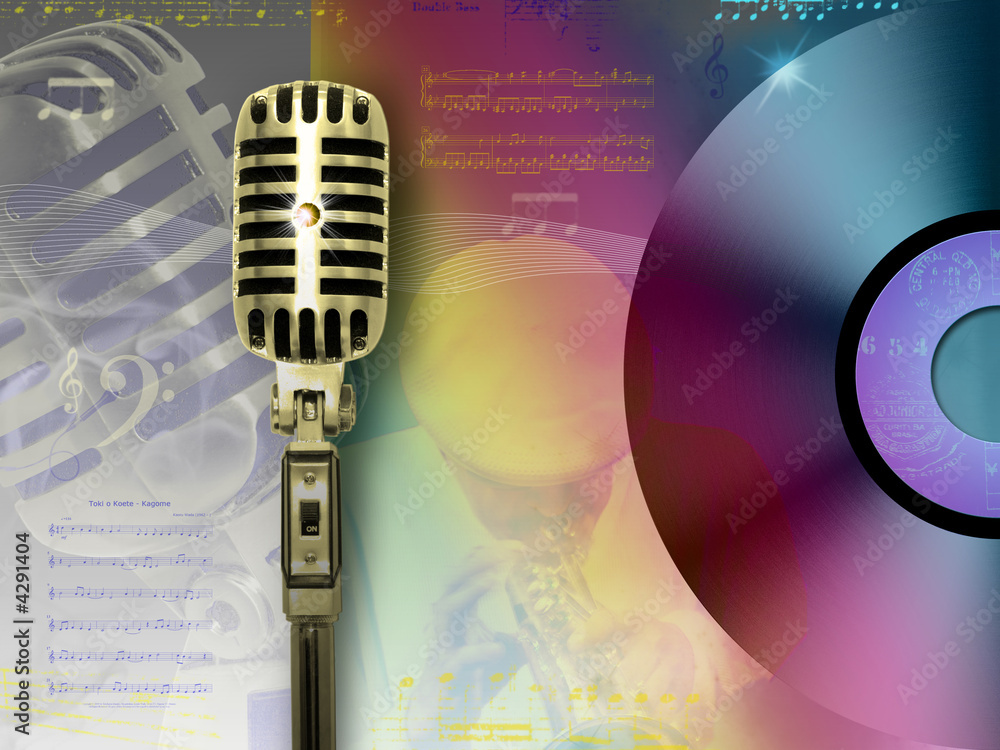 Disco retro collage, colores pastel. Stock Illustration | Adobe Stock