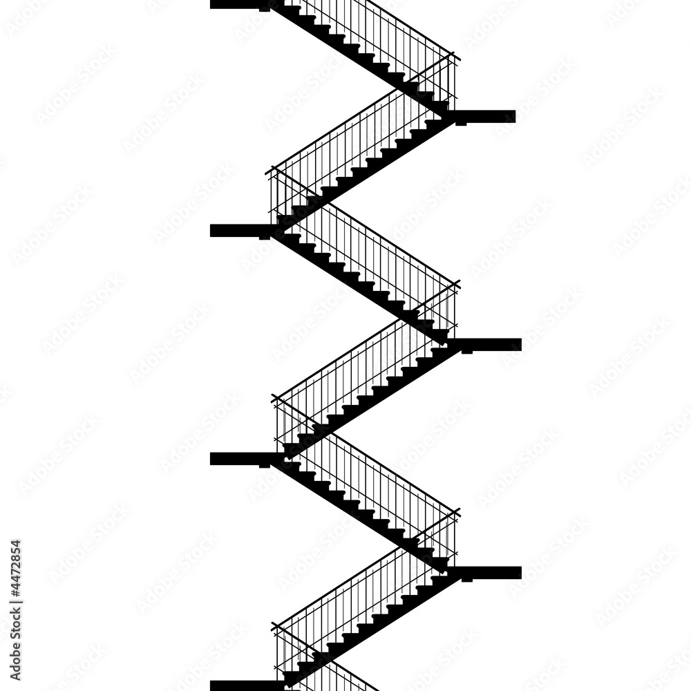 stairs silhouette, flight of stairs Stock Illustration | Adobe Stock