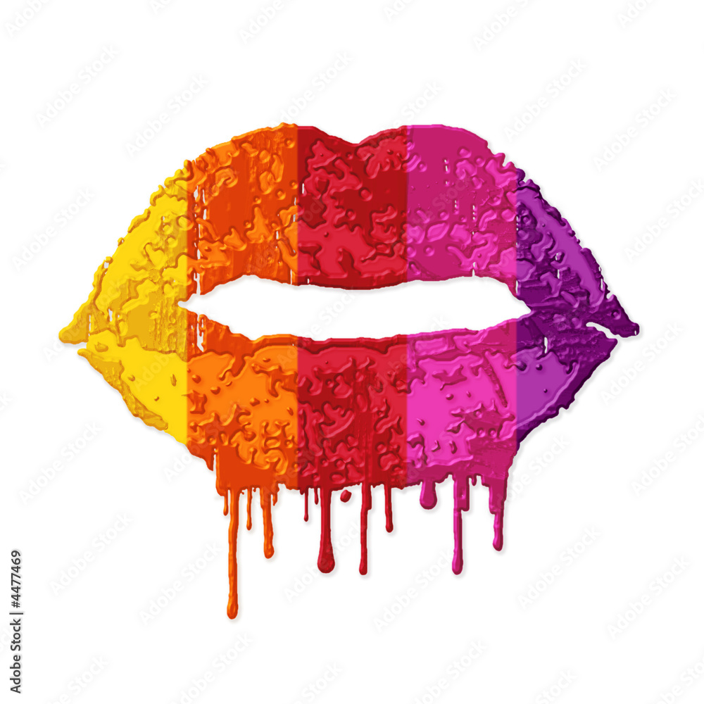 bouche couleurs Illustration Stock | Adobe Stock