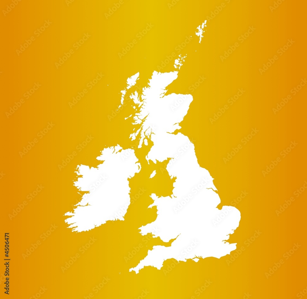 map of United Kingdom on orange background Stock Illustration | Adobe Stock