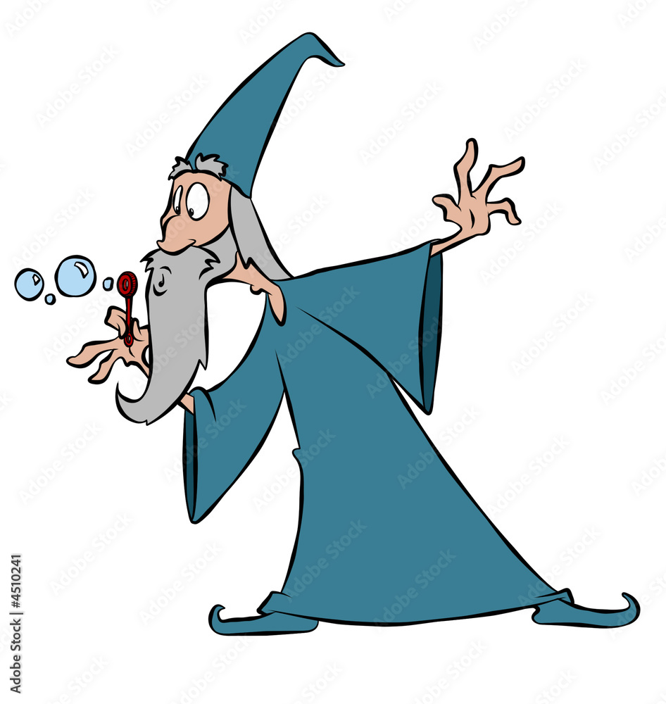 Bubble Wizard Stock Illustration | Adobe Stock