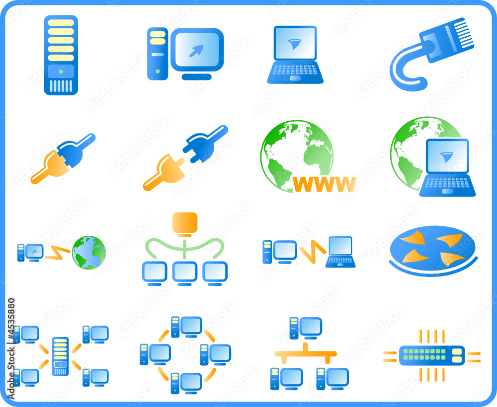 Network vector iconset Stock-Vektorgrafik | Adobe Stock
