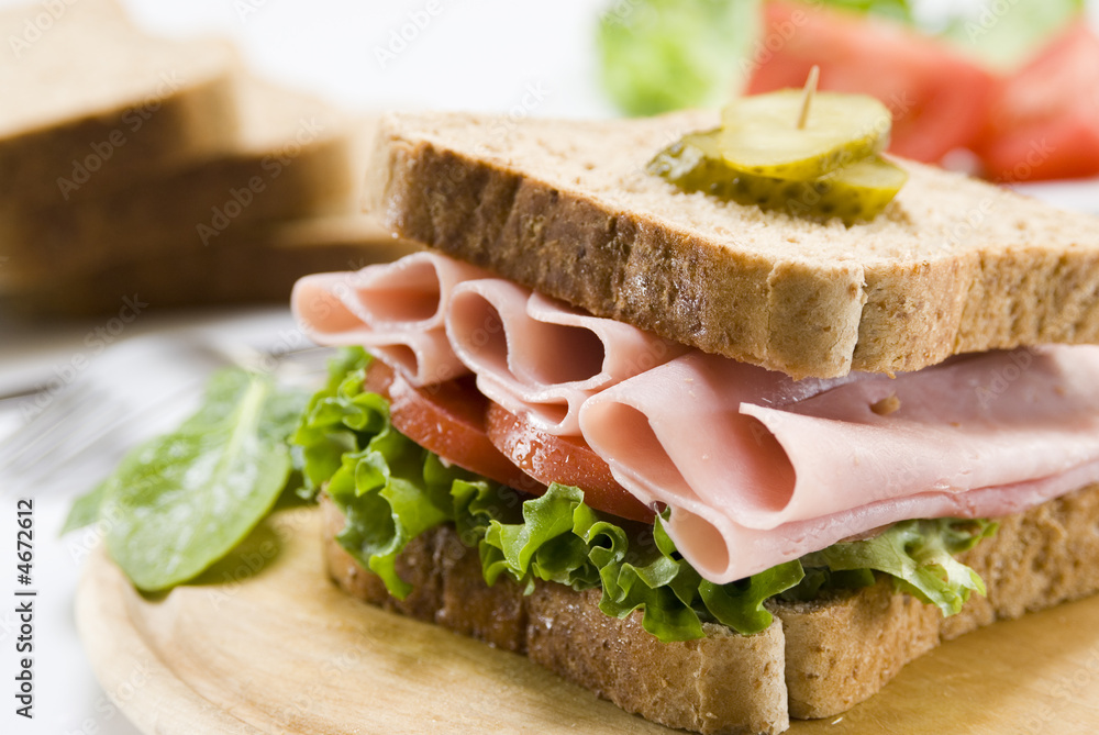 ham sandwich Stock Photo | Adobe Stock