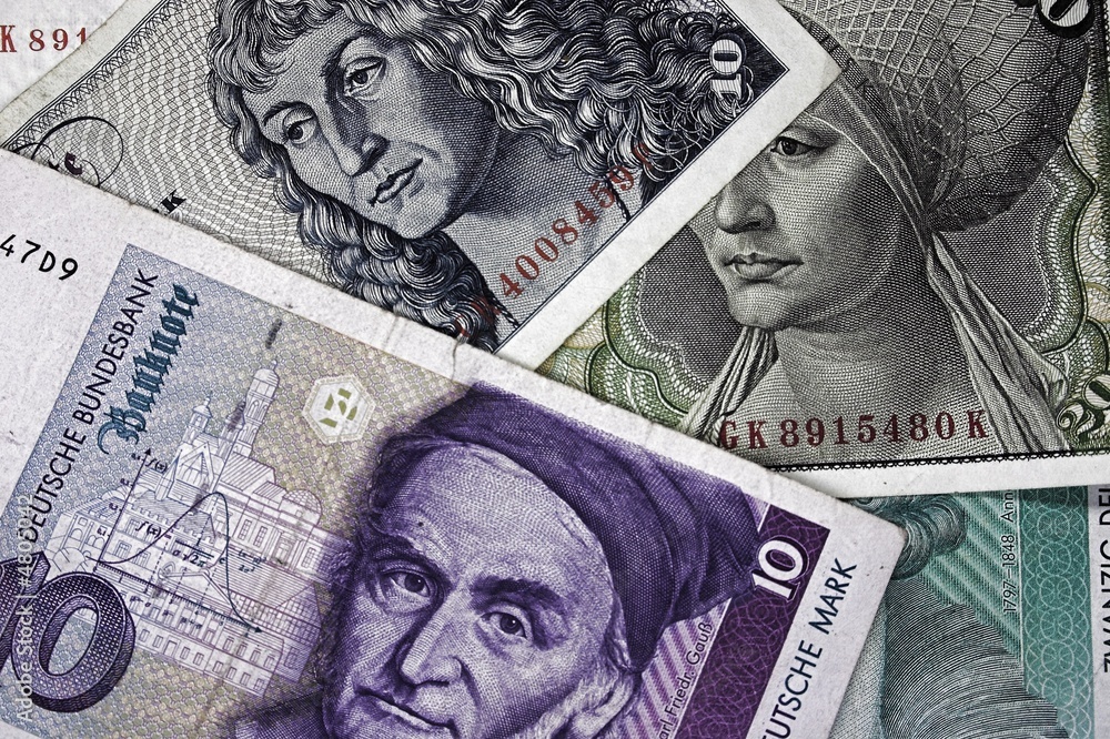 D-Mark verschiedene Serien Stock Photo | Adobe Stock