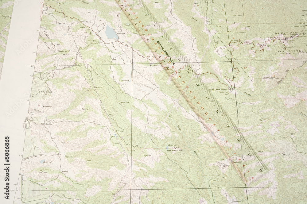 Topo Map and ruler Stock Photo | Adobe Stock