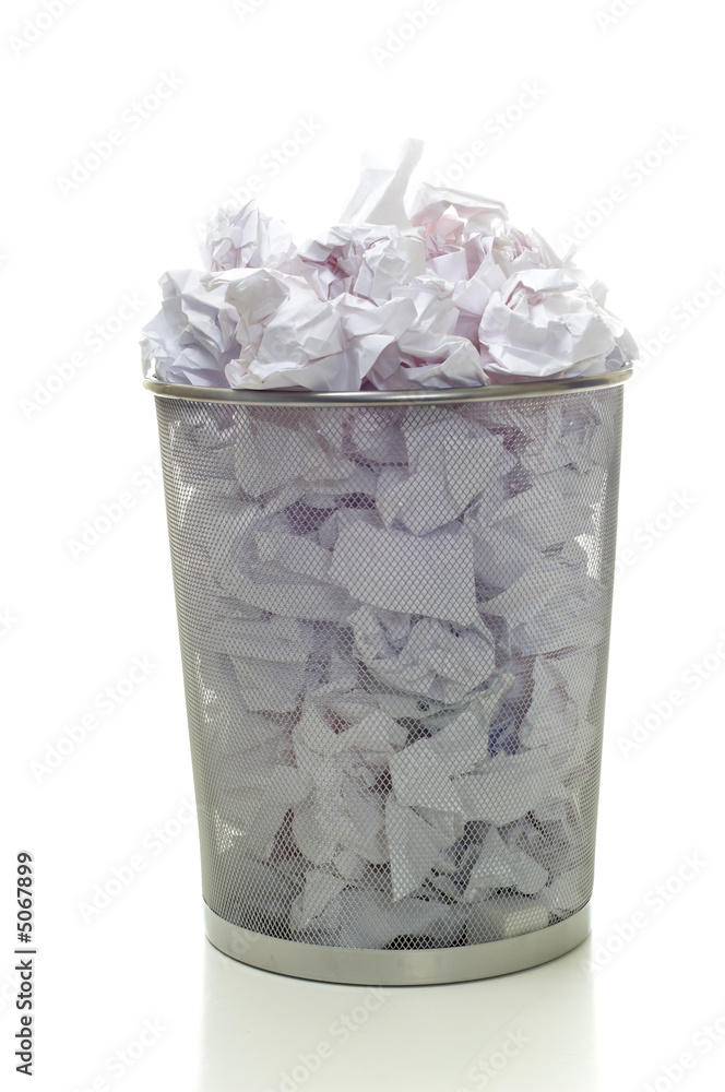 Overflowing Wastebasket Stock Photo | Adobe Stock