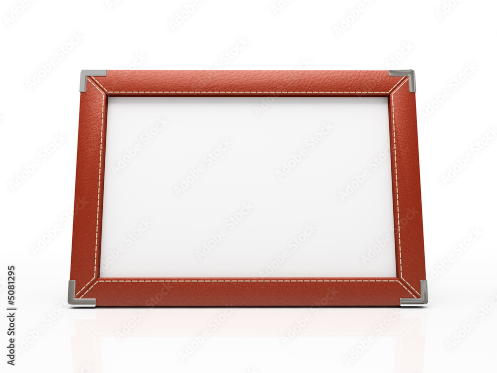 Red photo frame isolated on white. Your image can be here! Stock ...