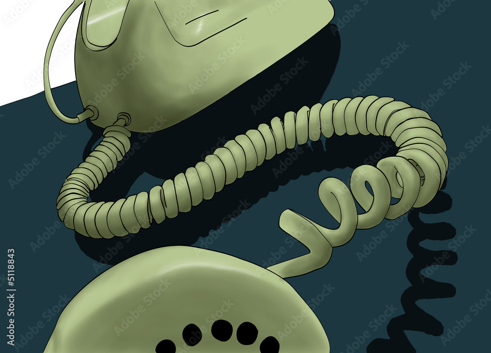 teléfono descolgado ilustración de Stock | Adobe Stock