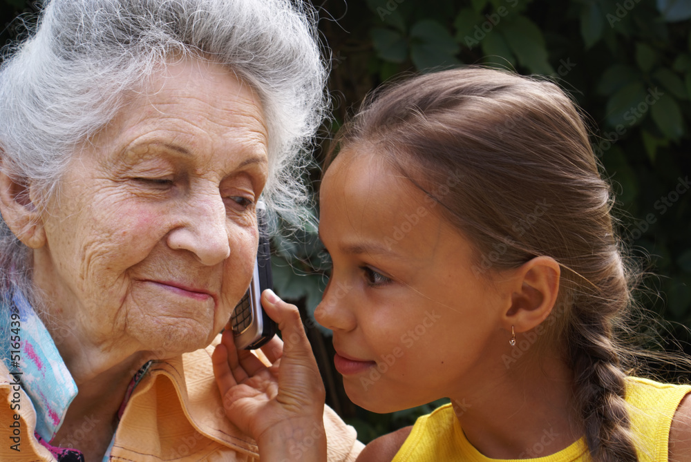 Communication of generations Stock Photo | Adobe Stock