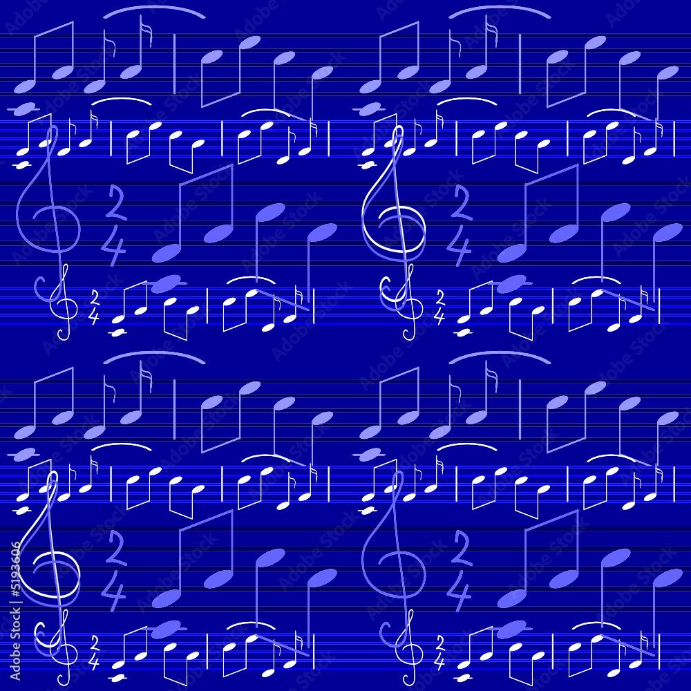 Seamless wallpaper with music notes Stock Vector | Adobe Stock