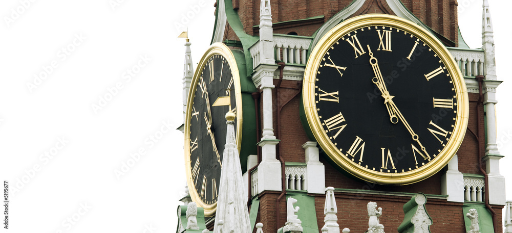 Old clock on tower (Russia, kremlin chimes) Stock Photo | Adobe Stock
