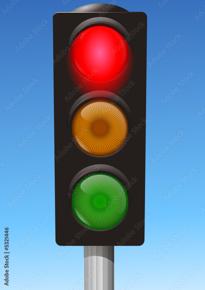 Vecteur Stock Feu rouge | Adobe Stock