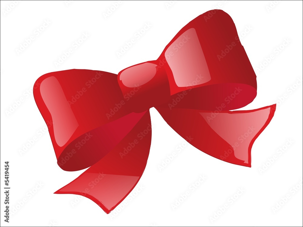 Fiocco con sfondo bianco Stock Illustration | Adobe Stock