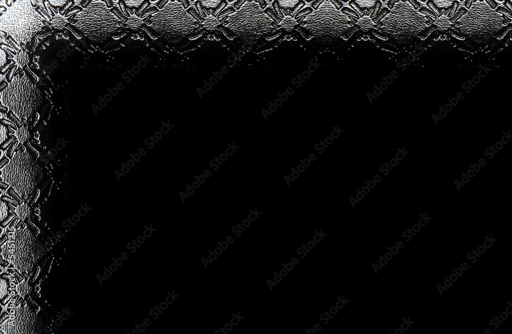 fondo negro borde plata Stock Photo | Adobe Stock