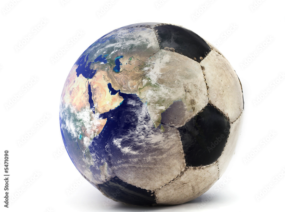 world of football earth image is courtesy of nasa Stock Photo | Adobe Stock