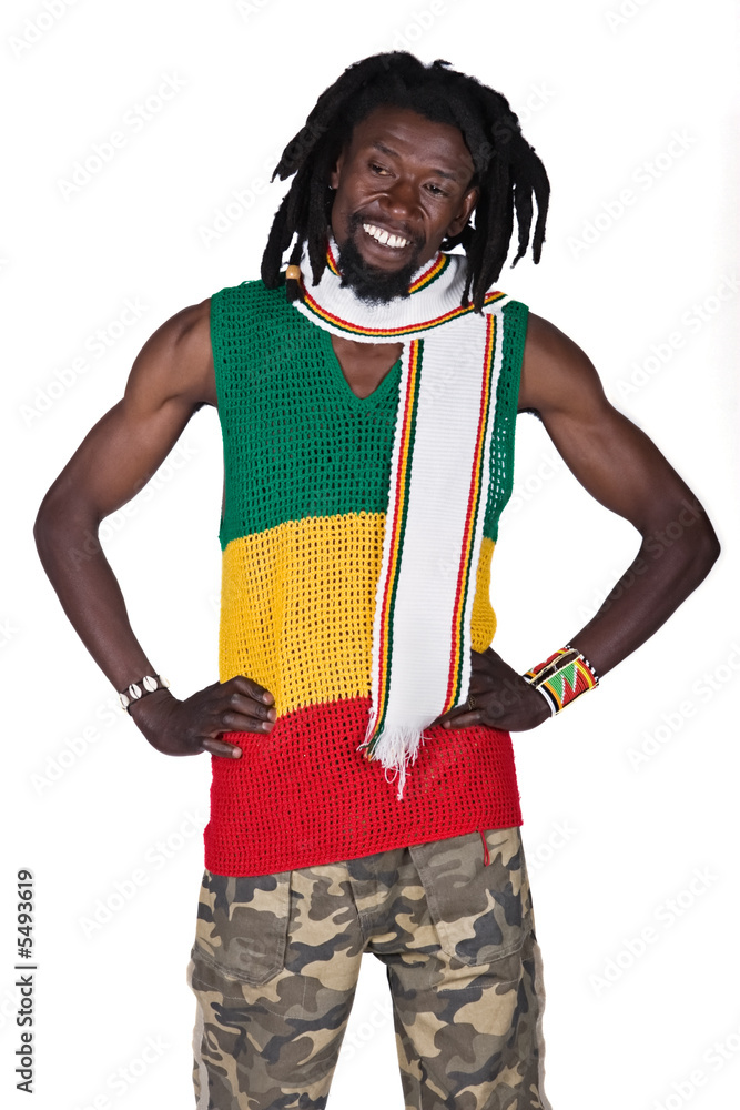 portrait of rasta man with traditional clothes Stock Photo | Adobe Stock
