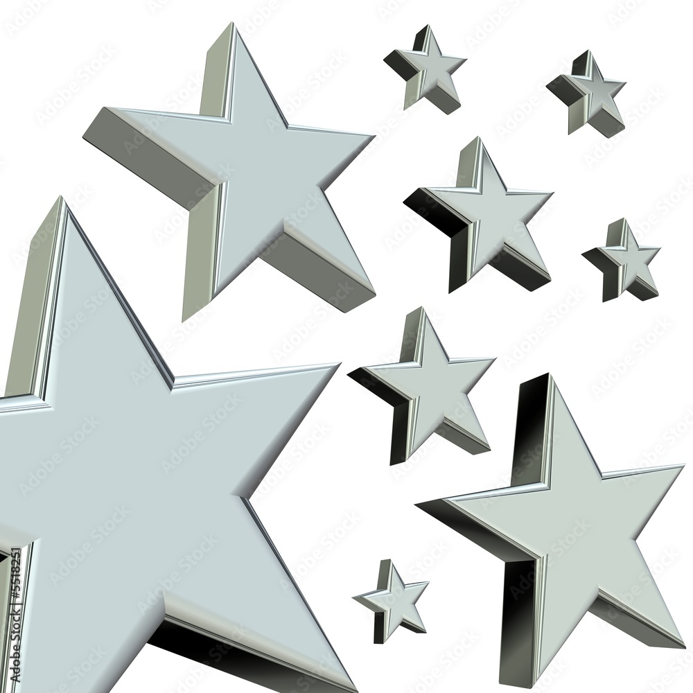 Silver stars Stock Illustration | Adobe Stock