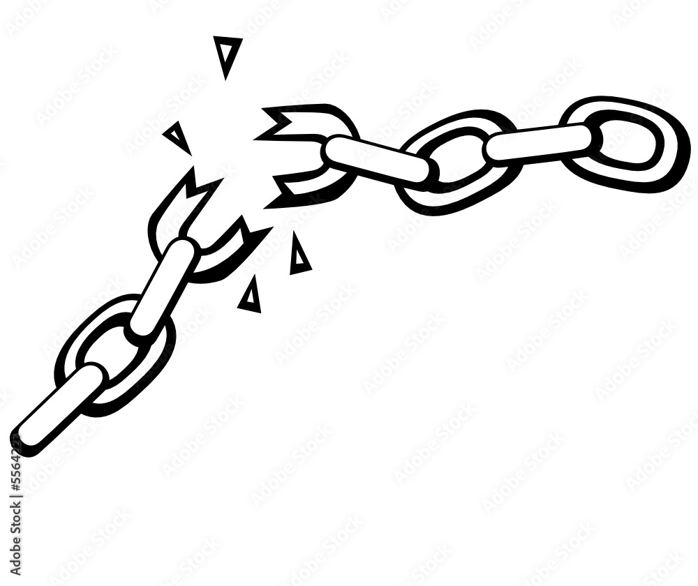 chains breaking Stock Vector | Adobe Stock