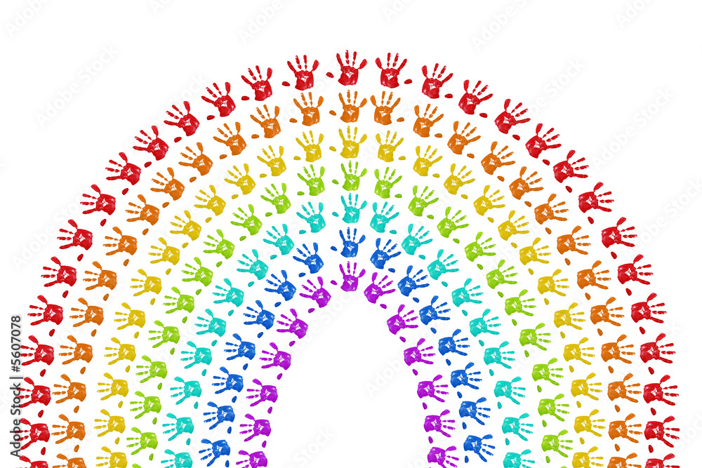 handprint rainbow Stock Photo | Adobe Stock