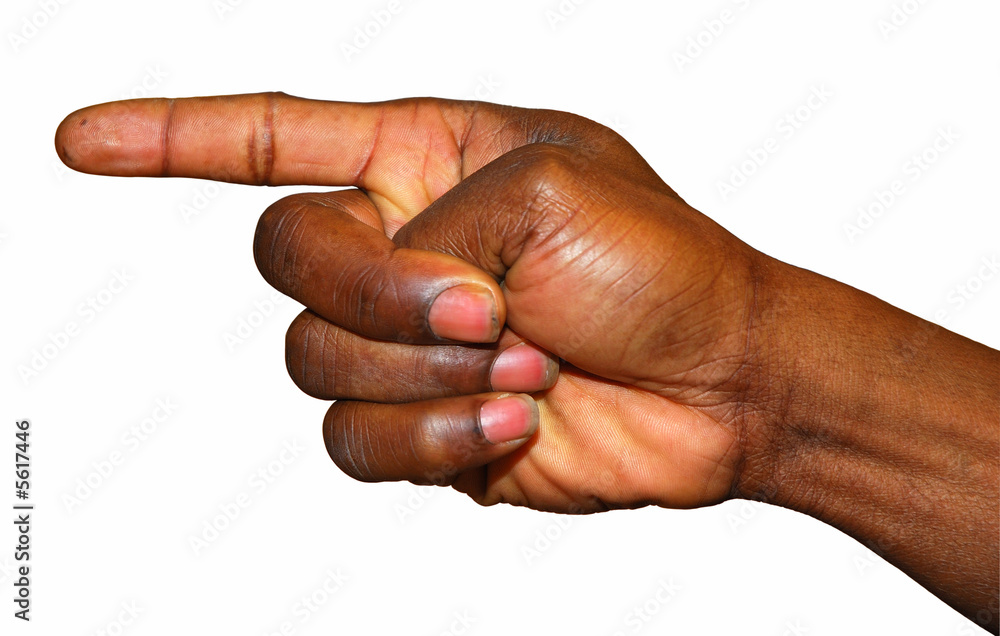 Finger pointig the way isolated on white background Stock Photo | Adobe ...