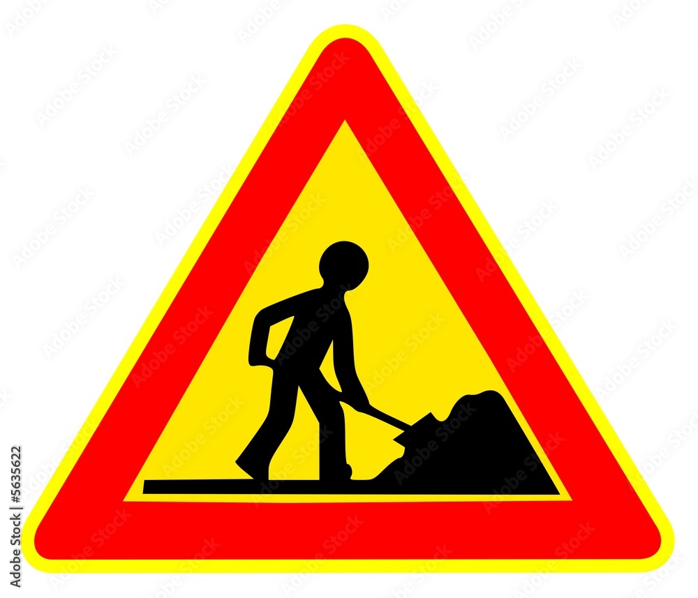 Panneau de Signalisation (Travaux - AK5) Stock Photo | Adobe Stock