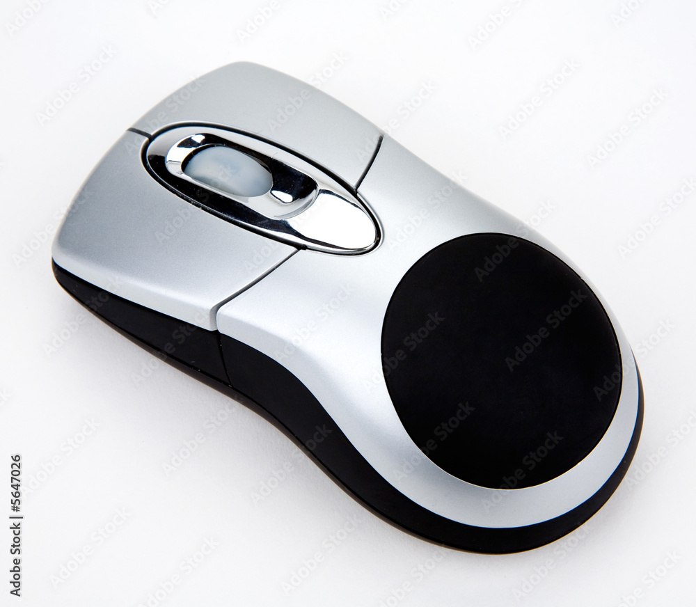 Wireless Computer Peripheral Mouse with Scroll Wheel Stock Photo ...